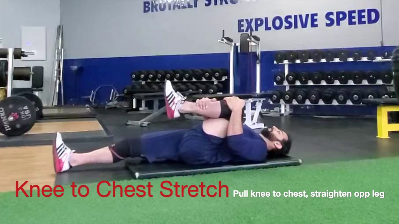 Supine Knee to Chest stretch - YouTube