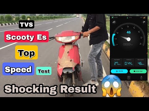 Top Speed of Tvs Scooty Es | speed test video - YouTube