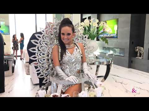 Silver Champagne Skirt Girl - J&G Entertainment in Miami