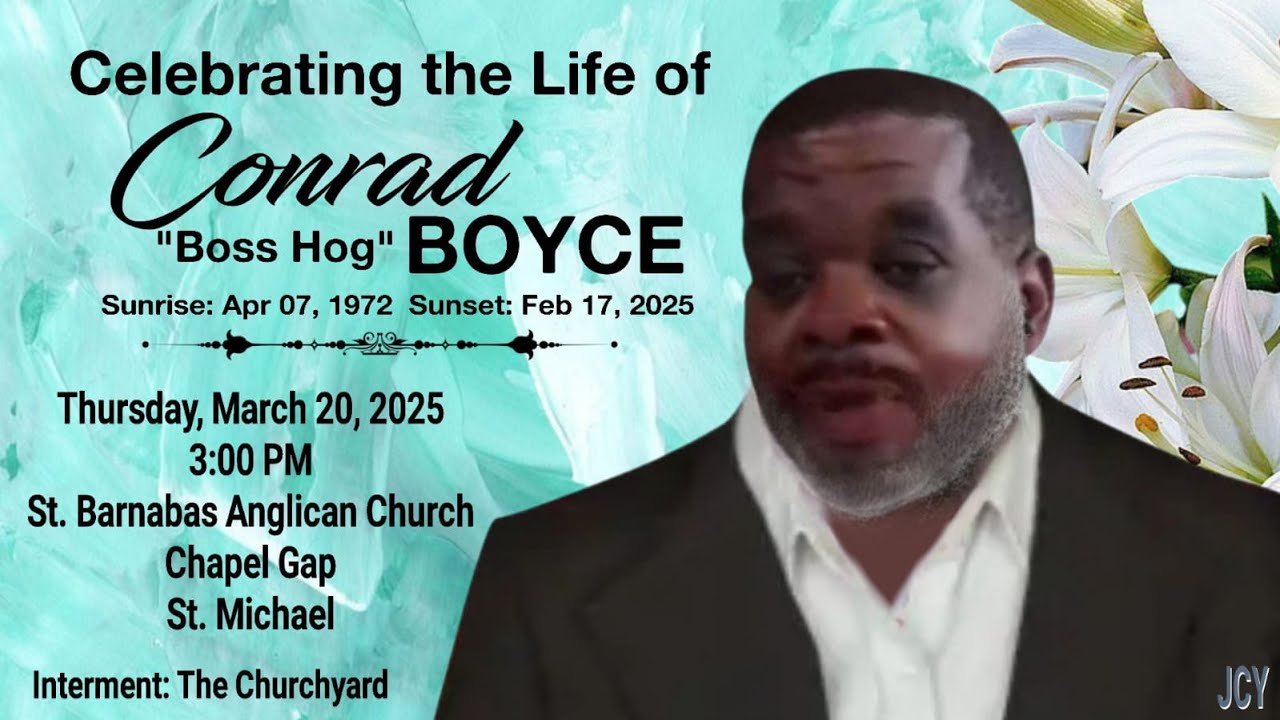 Celebrating the life of Conrad Boyce - YouTube