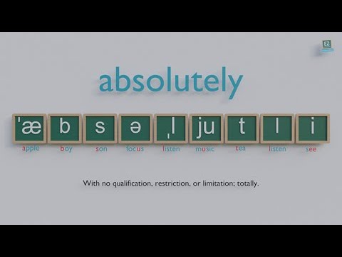 How to pronounce absolutely ? - YouTube