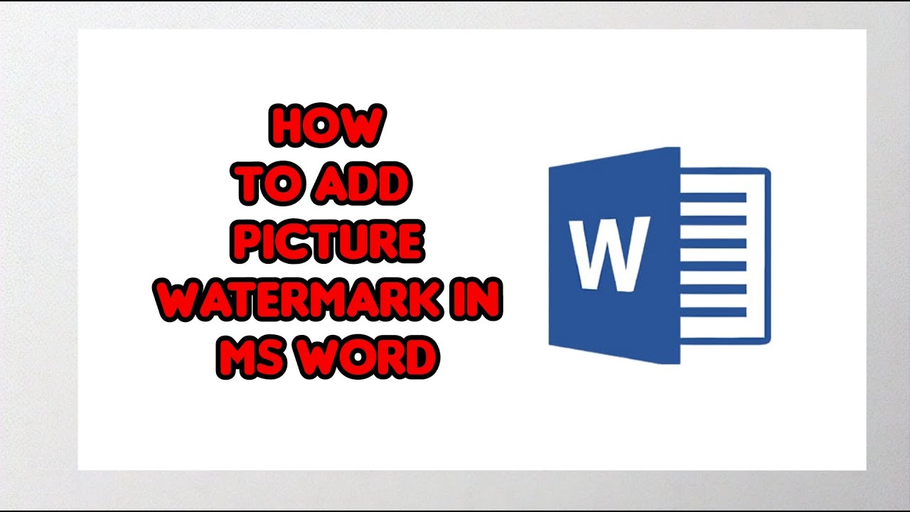 Ms word मे picture watermark कैसे बनायें| Basic Computer #msword # ...