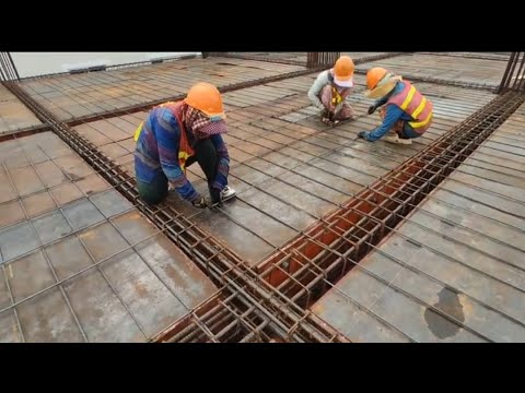Slab Reinforcement Process in Construction # watch Live - YouTube
