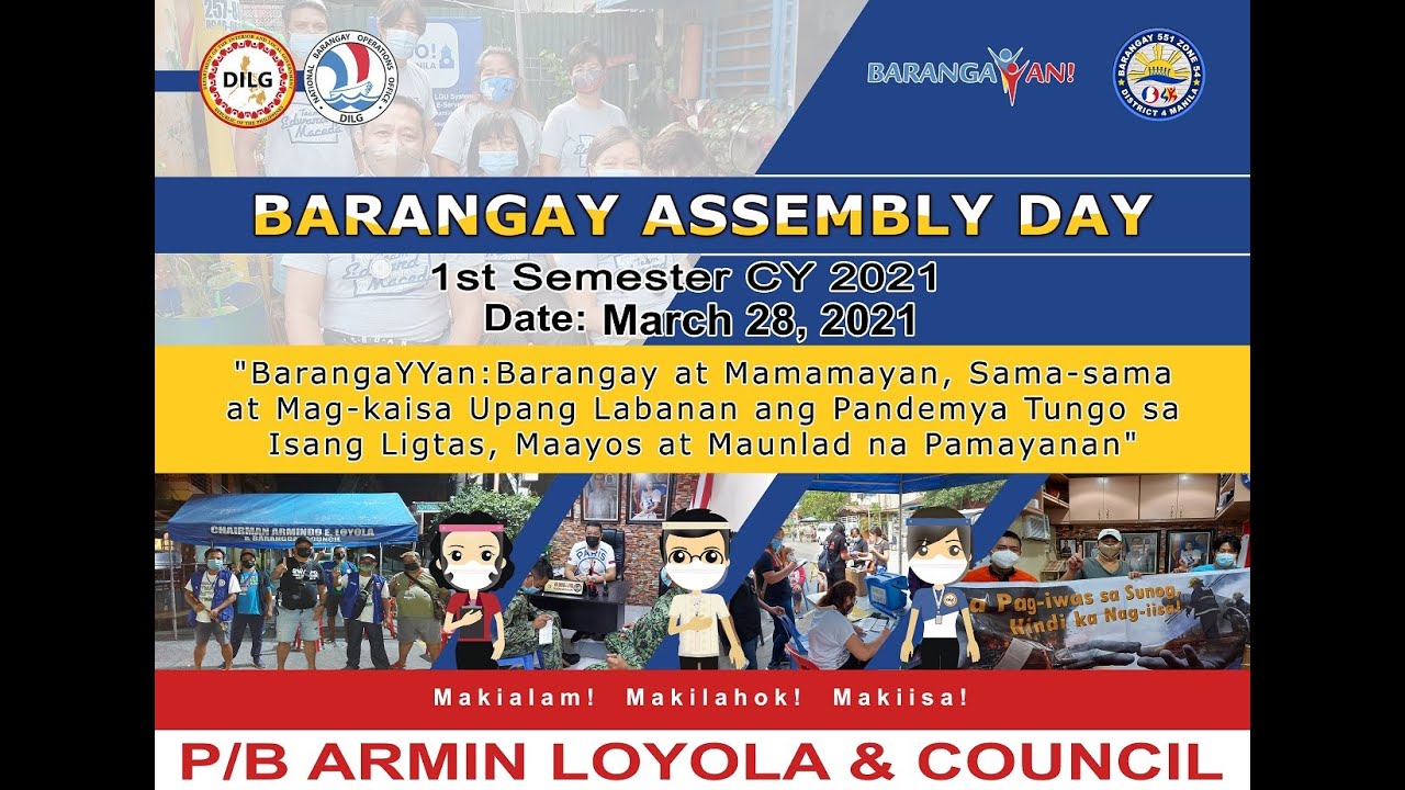 Barangay Assembly 1st Quarter 2021 - YouTube