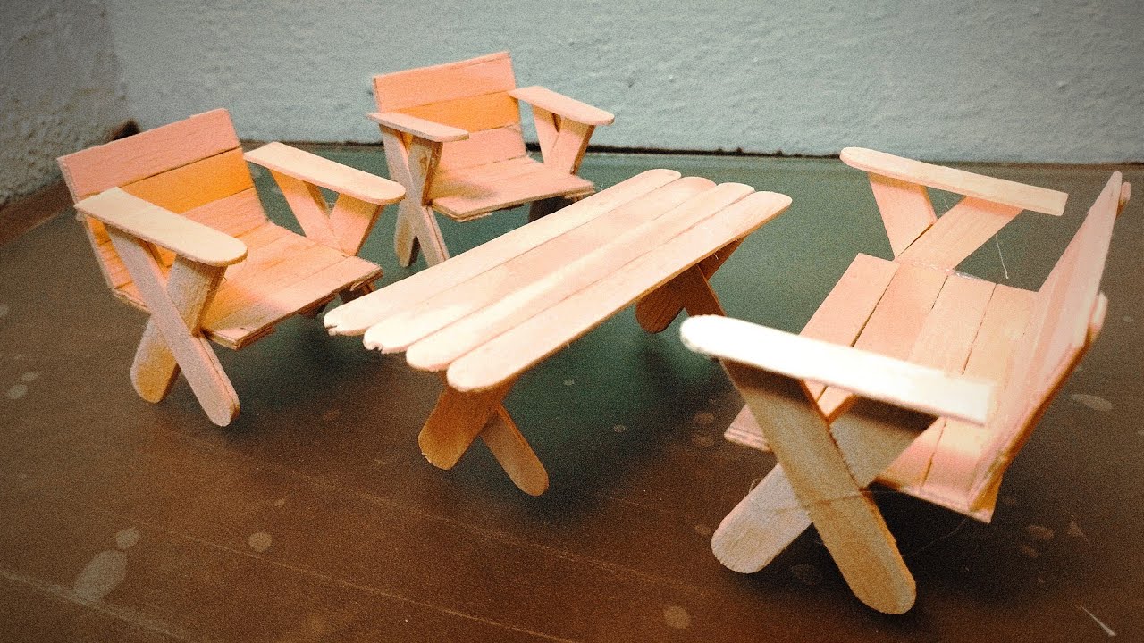 Diy miniature chair and table| diy mini chair and table | doll house ...