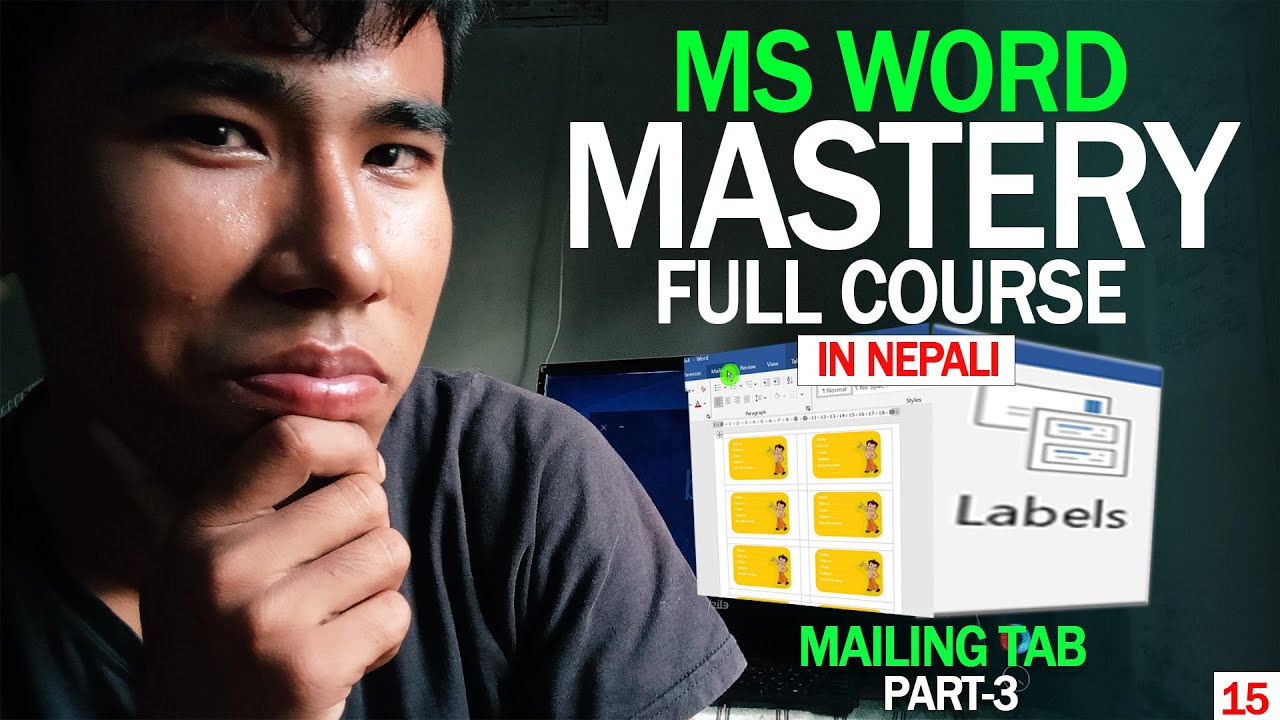 Lesson-15 How to Make Sticker Using Labels Option , Explained in nepali ...