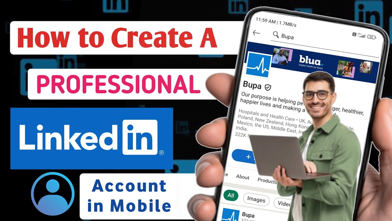 How to Create Professional Account in LinkedIn by Mobile💯 | LinkedIn par Account kaise banaye ...