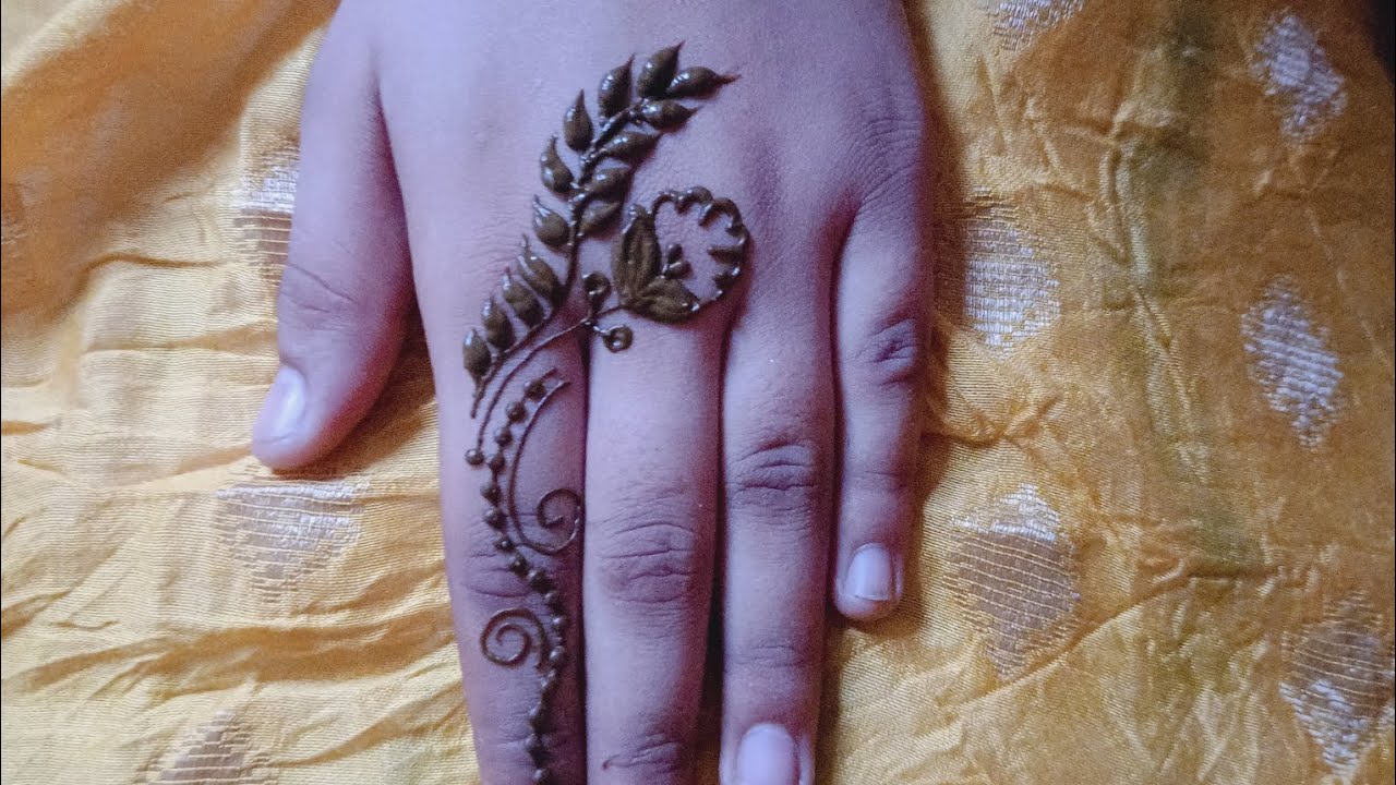New leaf mehendi design - YouTube