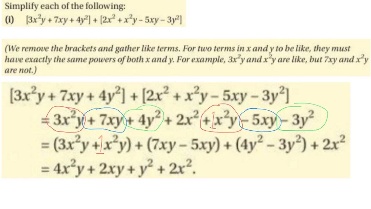 LC HL basic algebra (expand and simplify) - YouTube