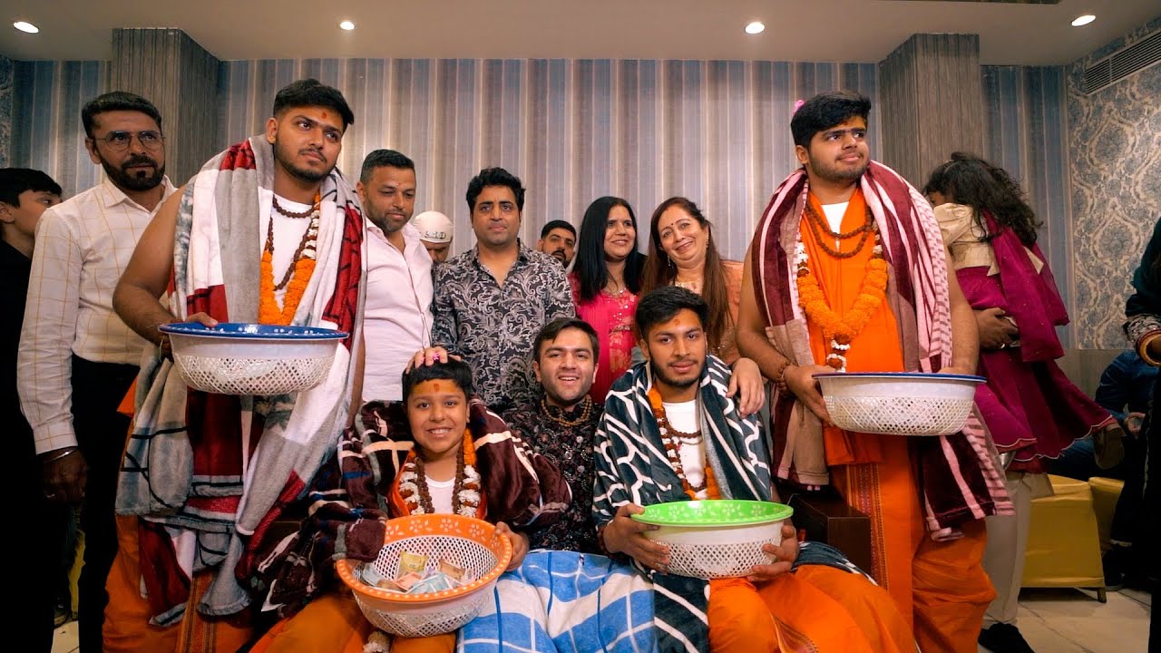 Thread ceremony || Janeu Sanskar of Sandeep , Aditya, Lavin & Kavir ...