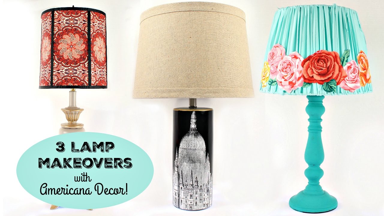 HOW TO: Three Lamp Makeovers | DecoArt® - YouTube