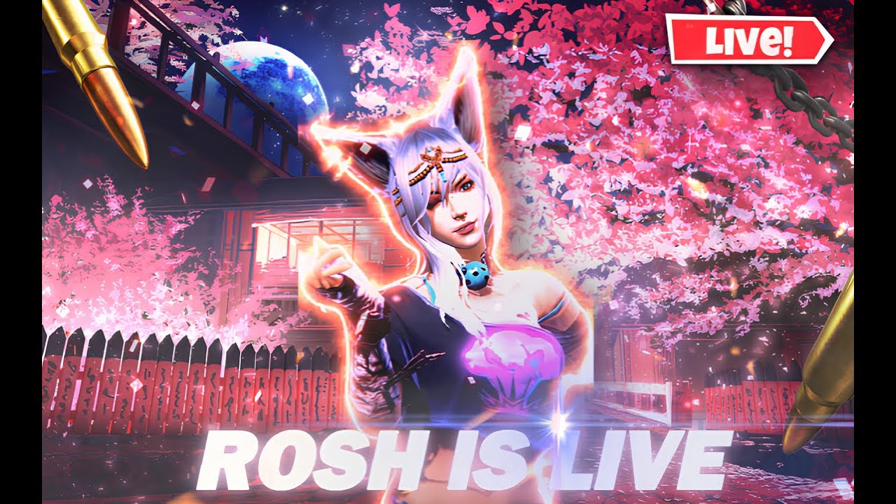 LIVE ID CHECK FF GIRL ROSH IS LIVE 💗 CS RANKED AND CUSTOM WITH ...