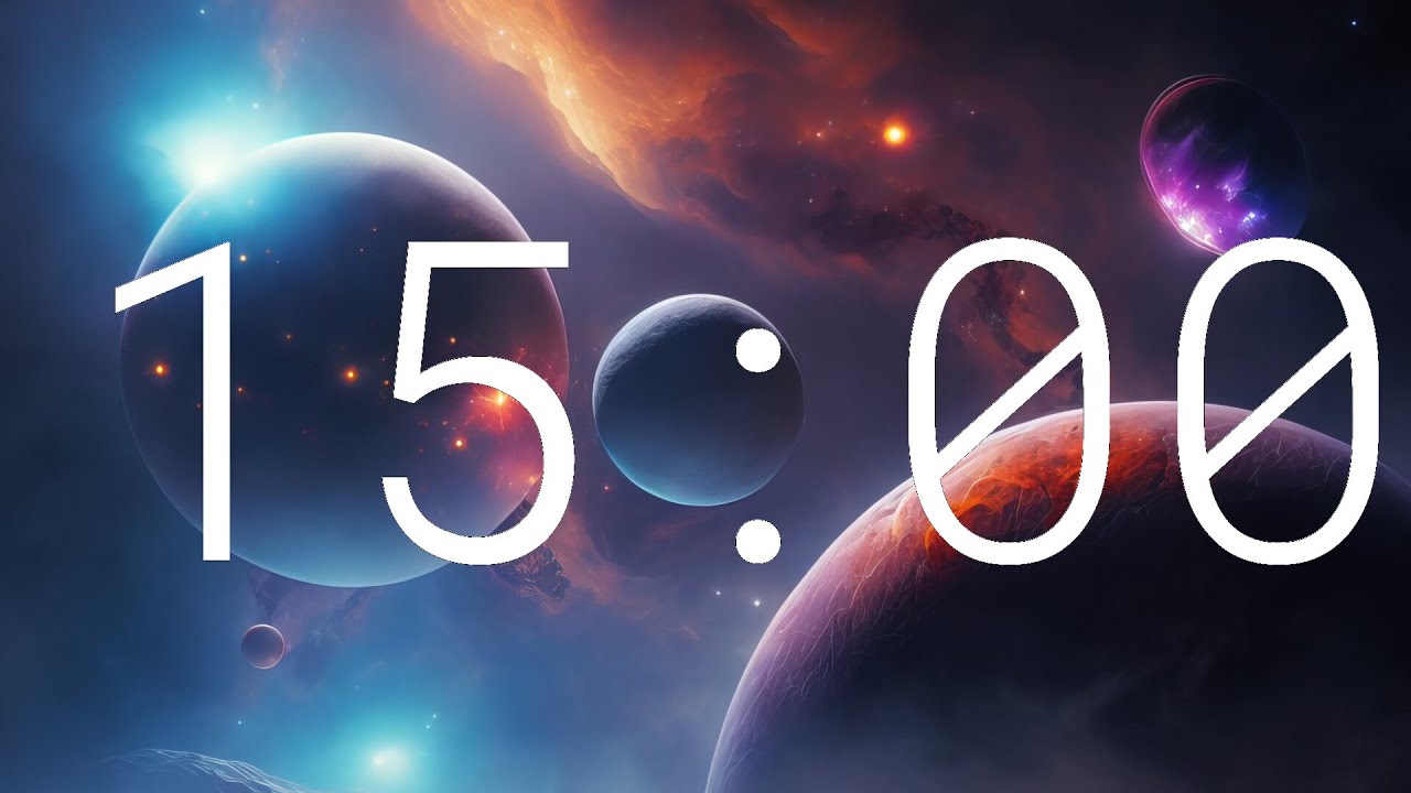 15 minutes Countdown Timer - Space Scene - YouTube