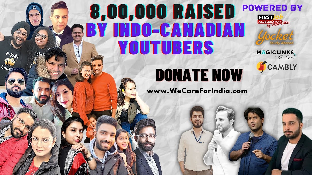 We Care For India | A Charity Stream By Indo-Canadian YouTubers ...