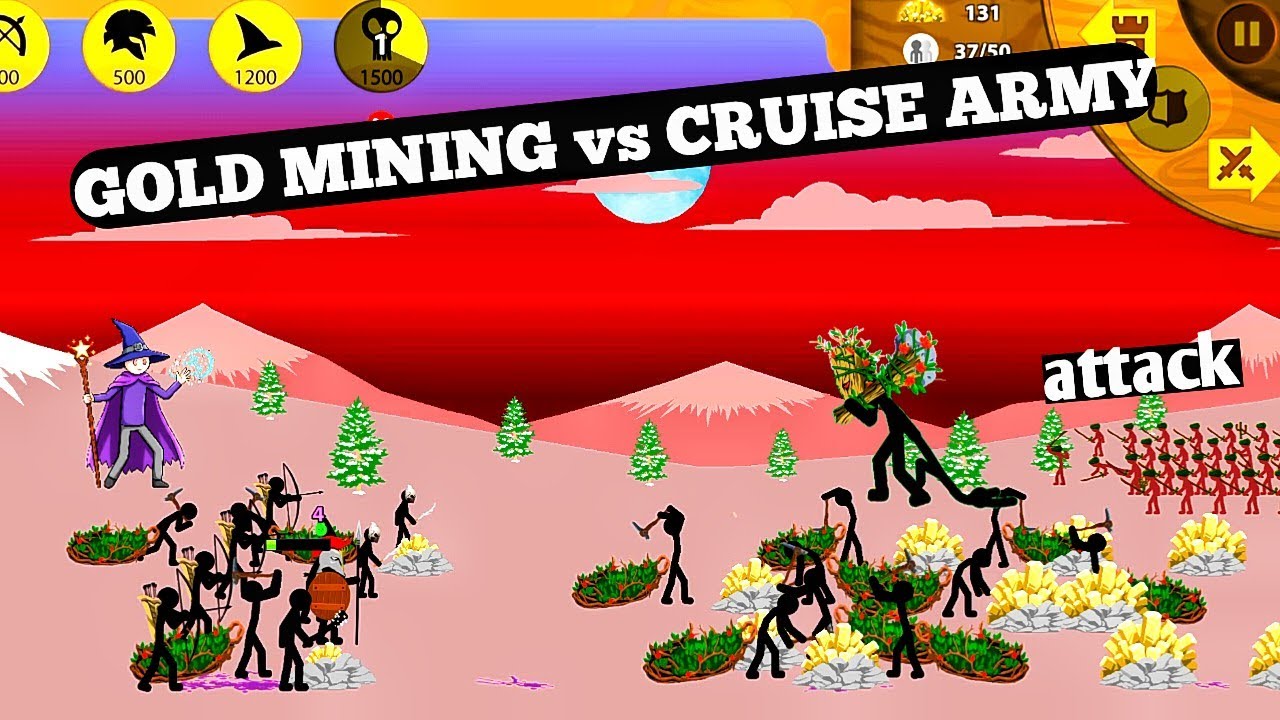 Stick Man X Fights Cruise While Mining Gold! Epic Stickman War 💥⚔ - YouTube