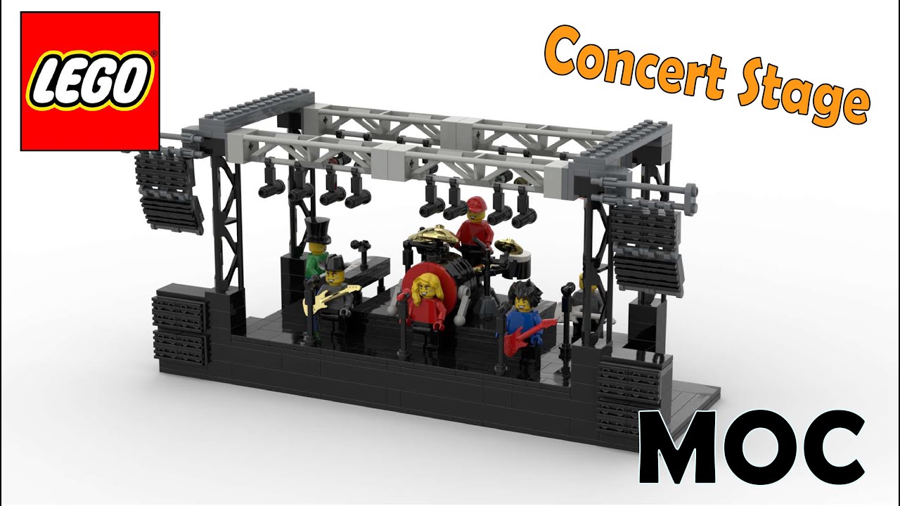 Lego MOC - Concert Stage - Digital Speed Build - YouTube