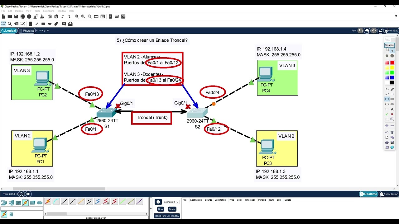 5) Crear un Enlace Troncal - YouTube