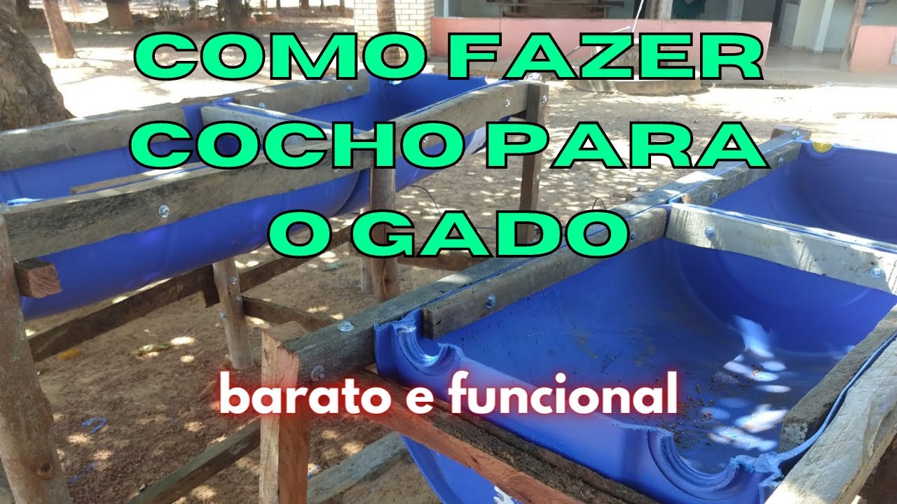 Como fazer um cocho para gado BARATO E FUNCIONAL - YouTube
