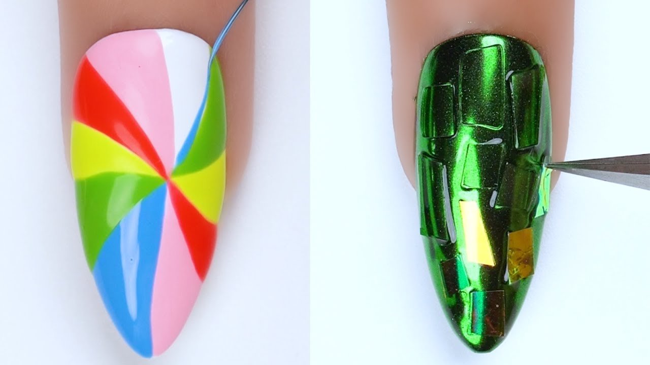 Rainbow Vortex Nail | Colorful Nail Challenge and More | Mirror Coated ...