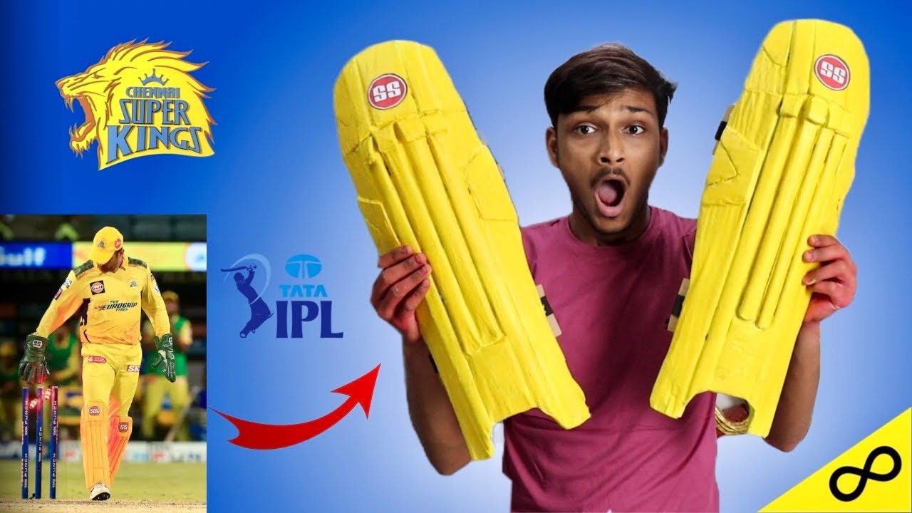 DIY SS Stickers CSK Cricket Pads | धोनी सर के TATA IPL - YouTube