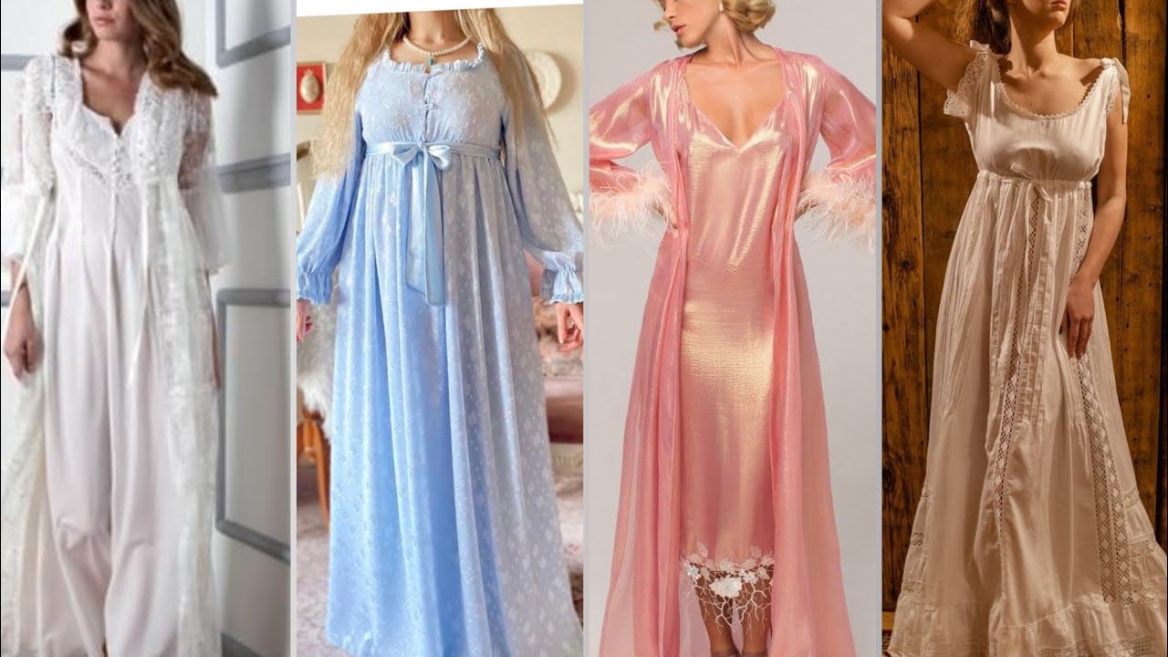 latest most beautiful modern woman night gown designer ideas - YouTube