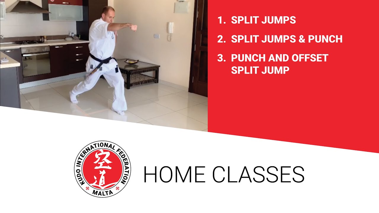 Kudo Home Class 5 - Split jumps & punches - YouTube