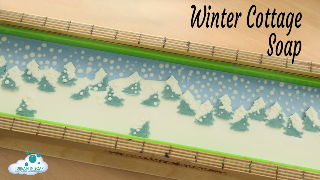 ️🎄Making a cold process Christmas Soap with a winter cottage theme🎄 ️ ...