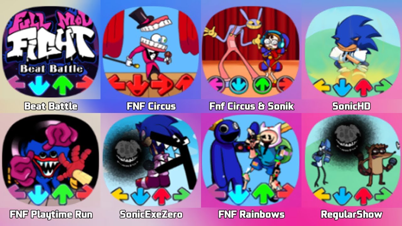 FNF The Amazing Digital Circus, Beat Battle, FNF Rainbow Friends, FNF ...