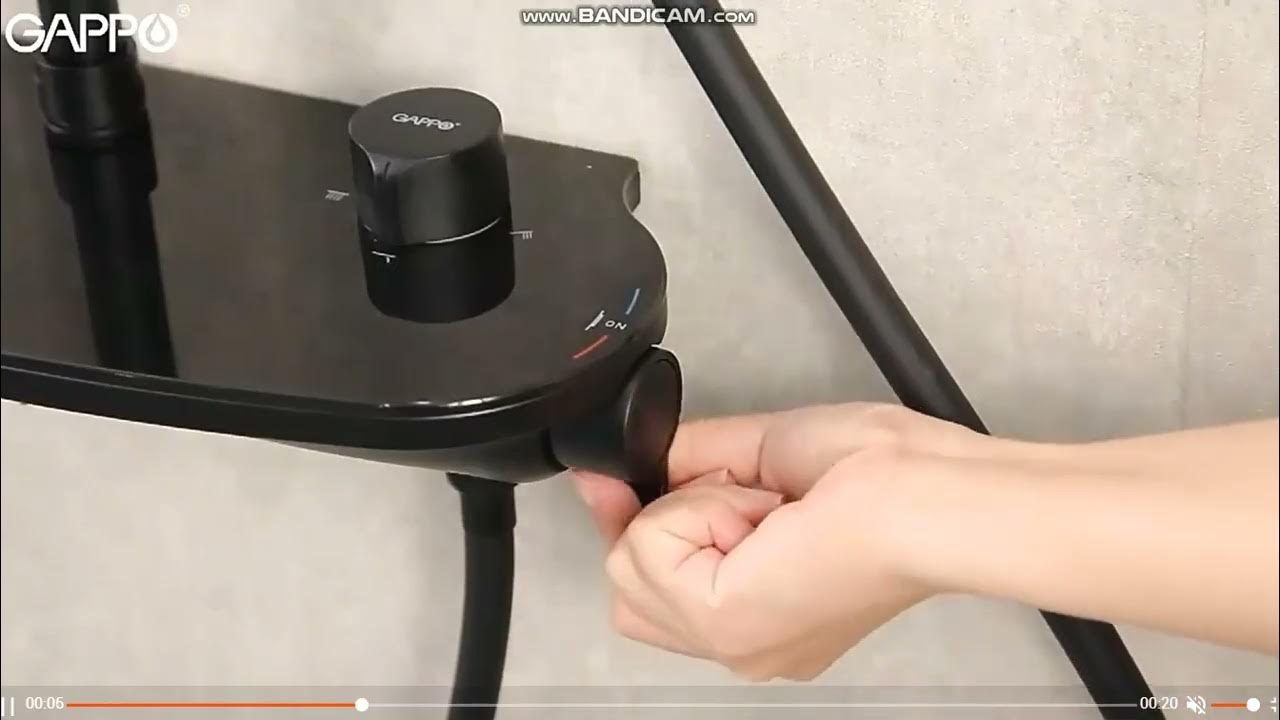 Душевая система Gappo G2495-86 черная - YouTube