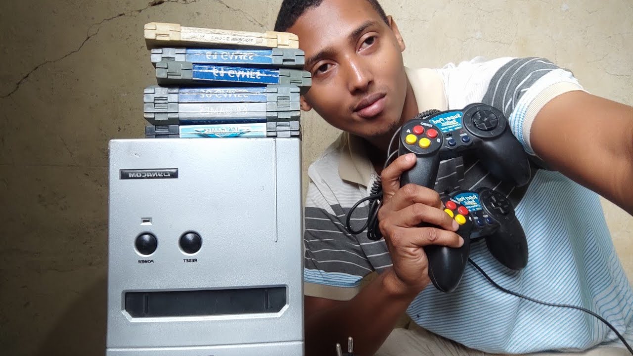 PC game dynacom completo seis cartucho 2 controles tudo original - YouTube