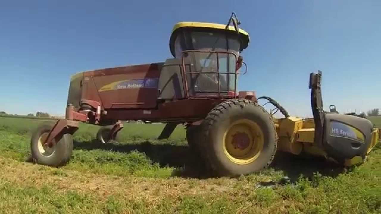 Hay Swather Drive By - YouTube