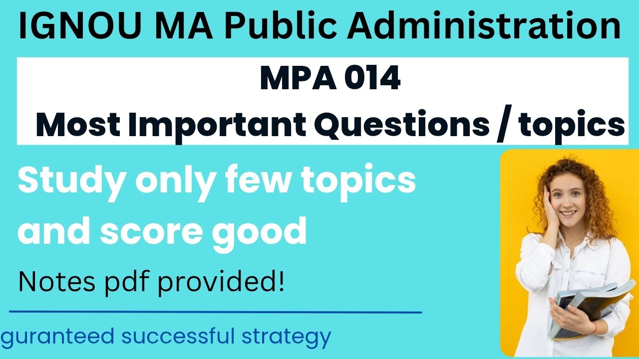 MPA 014 | Most Important Questions/ topics | IGNOU | MA Public ...