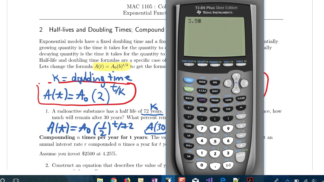 Exponential Functions - Half-Life, Doubling Time and Financial Examples ...