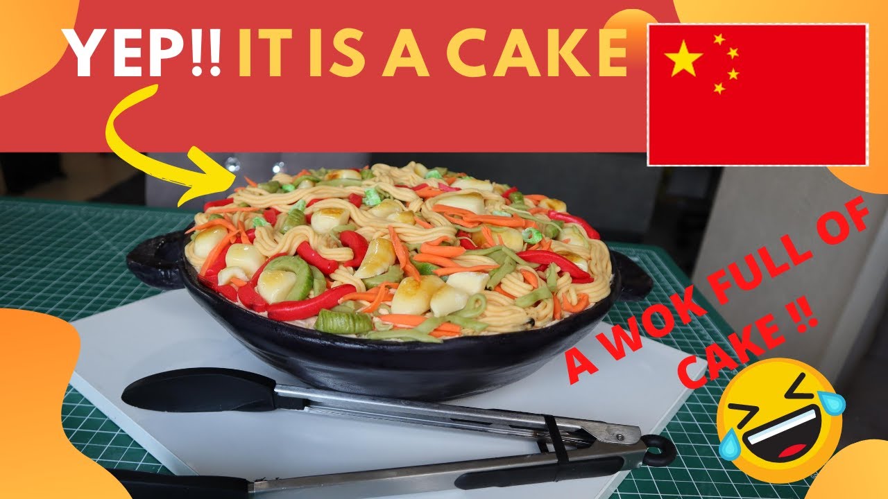 CHINESE STIR-FRY NOODLES from CAKE!!! Using Food (Cakes) To Celebrate ...