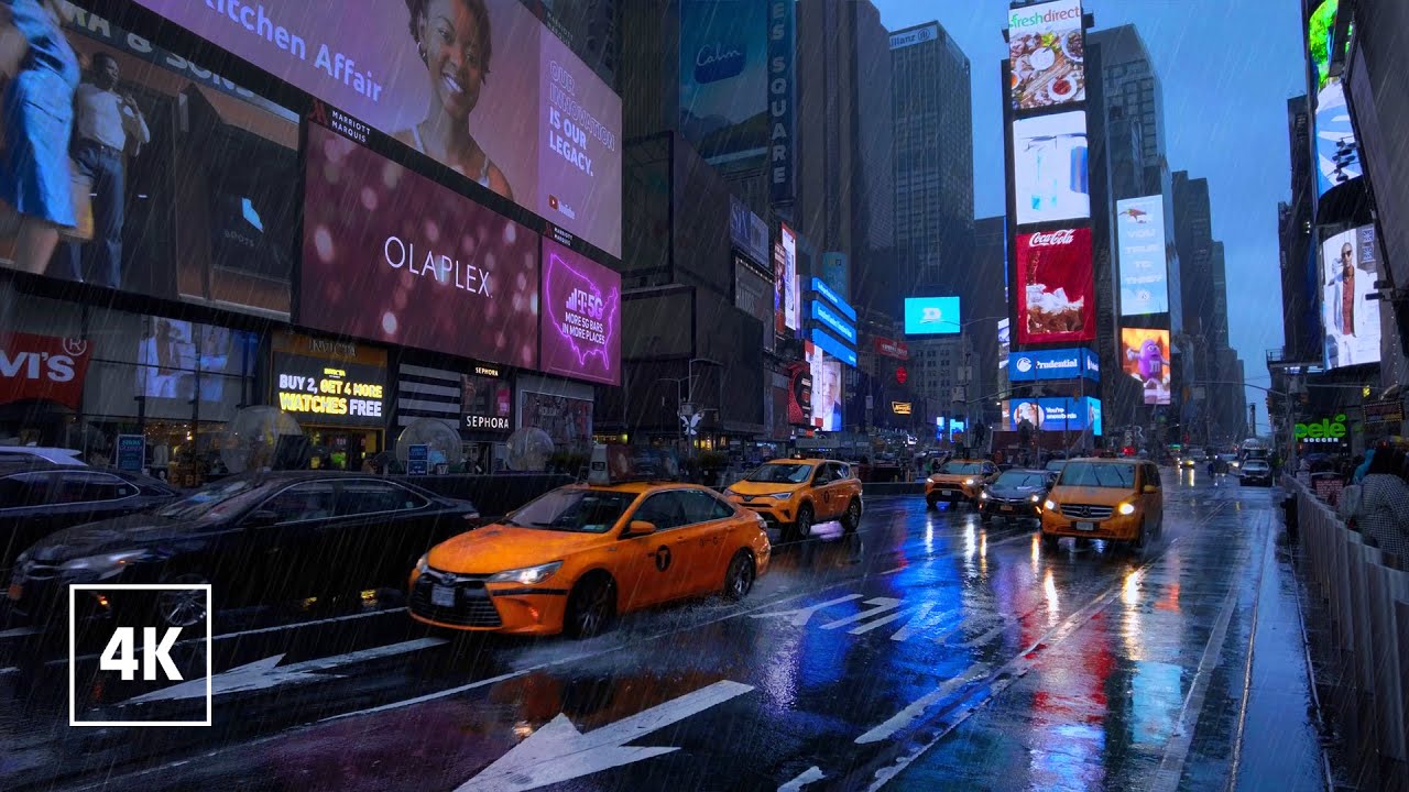 New York RAINY DAY - Manhattan Walk in the RAIN - YouTube