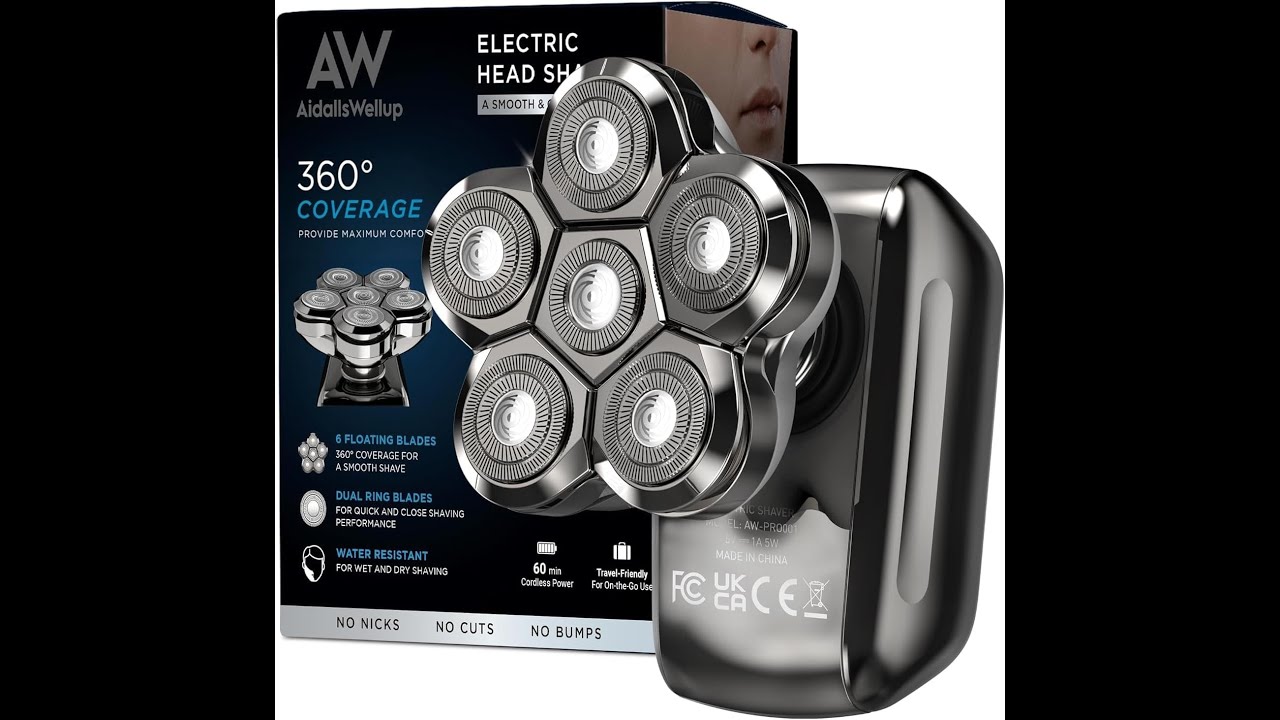 AidallsWellup Head Shavers for Bald Men: As Seen on NBC Select Cordless ...