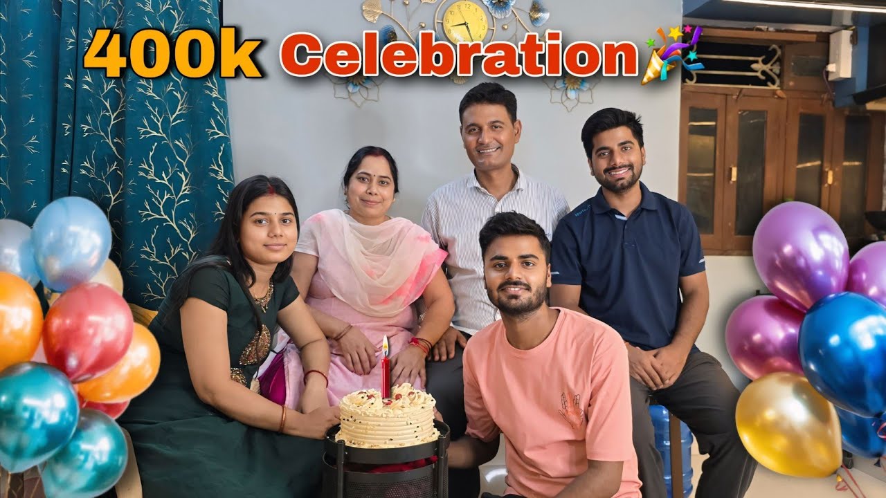 400k Celebration at home 🎉 #anandkavlogs #celebration - YouTube