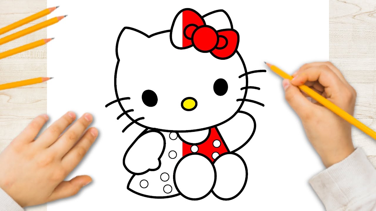 Como desenhar a HELLO KITTY passo a passo muito fácil de fazer - YouTube
