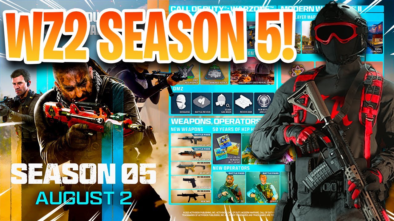ALL NEW LOADOUTS OPERATORS AND EVENTS COMING in WARZONE 2 SEASON 5 ...