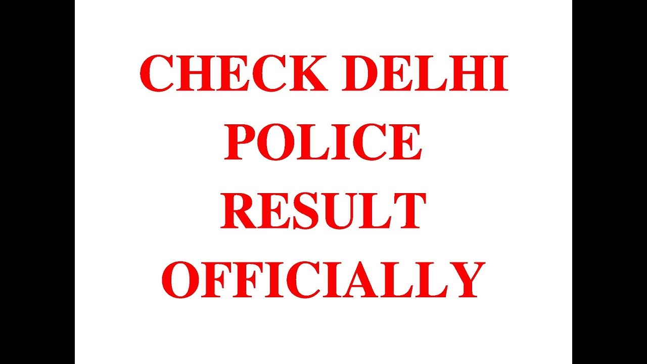 how to check delhi police result official - YouTube