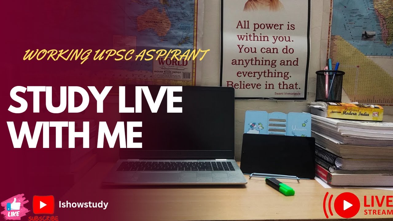 🛑 🏼 STUDY LIVE WITH ME💻 ||⏰4 HOUR || 60|10 POMODORO ||🚀||UPSC|| - YouTube