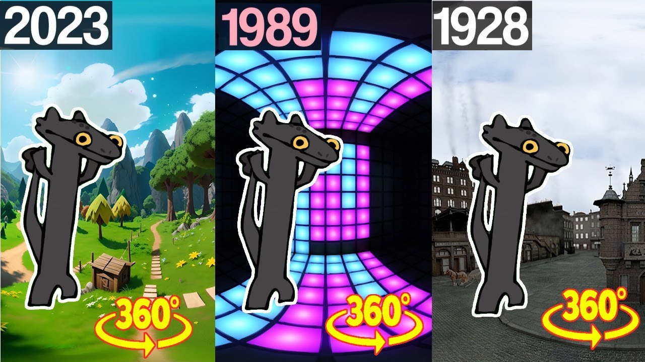 Toothless dance: different years But It's 360 degree video - YouTube