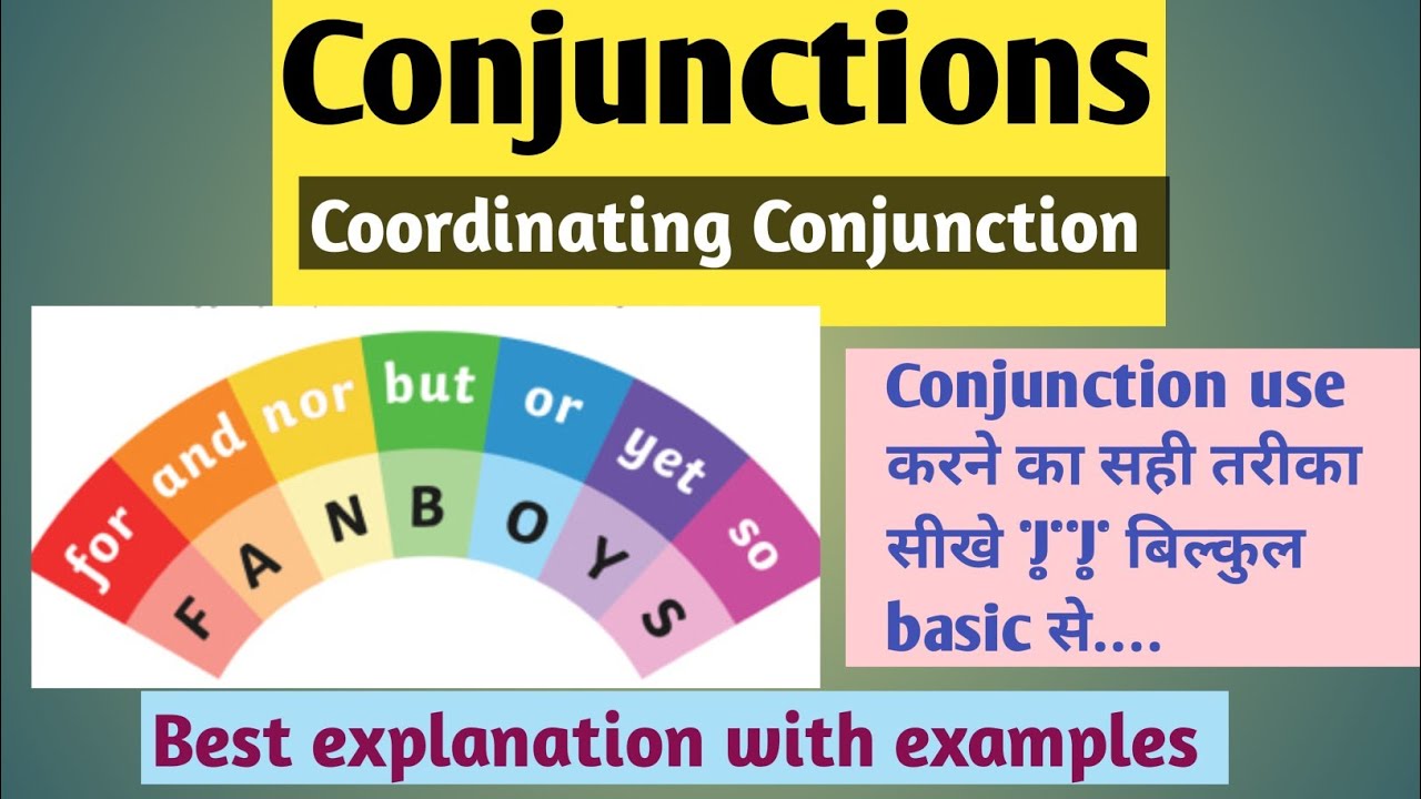 Conjunctions in english grammar|| Coordinating conjunction in english ...