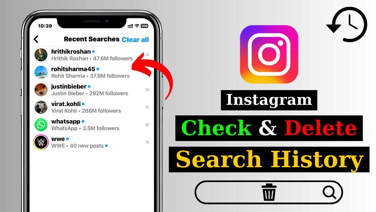 How To Check & Delete Search History on Instagram | Instagram Search ...