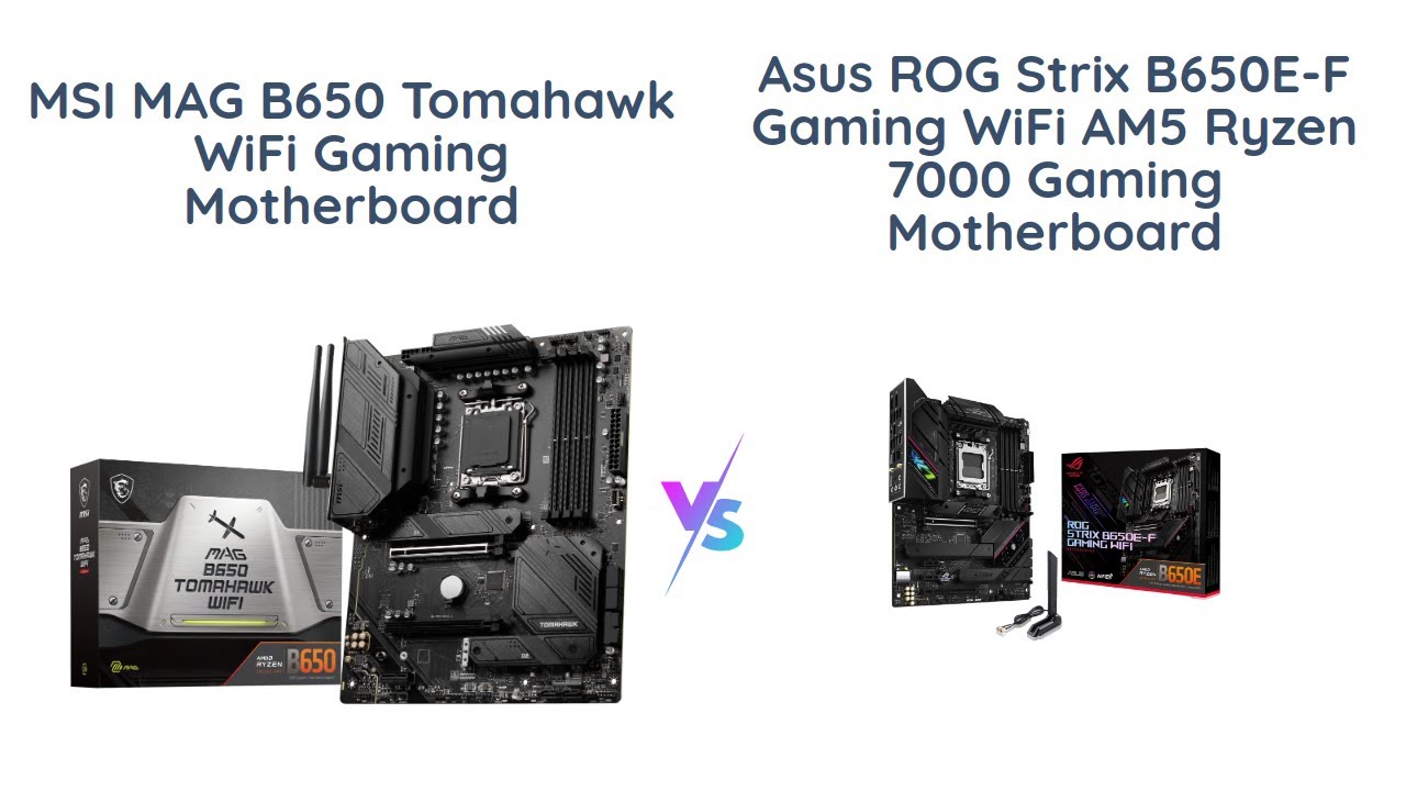 🔥 MSI MAG B650 vs ASUS ROG Strix B650E-F Gaming Motherboard Comparison 😱 - YouTube