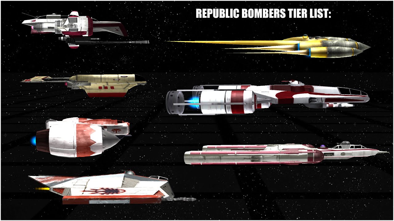 Star Wars: Republic Bombers Tier List #clonewars - YouTube