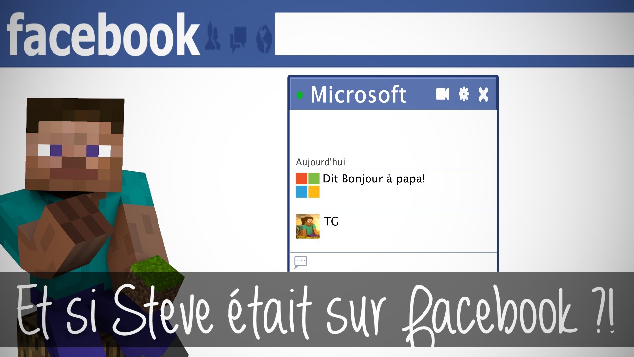 Et si Steve était sur facebook ? [ Minecraft ] - YouTube