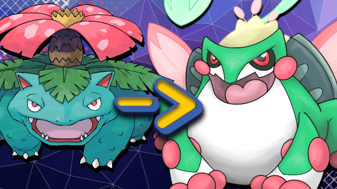 REDESIGNING KANTO GRASS STARTER POKEMON EVOLUTIONS! BULBASAUR,IVYSAUR ...