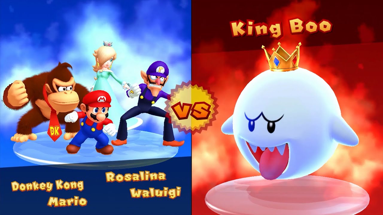 MARIO PARTY 10 💥 BOSS Battle 💥 Team Mario VS King Boo - YouTube