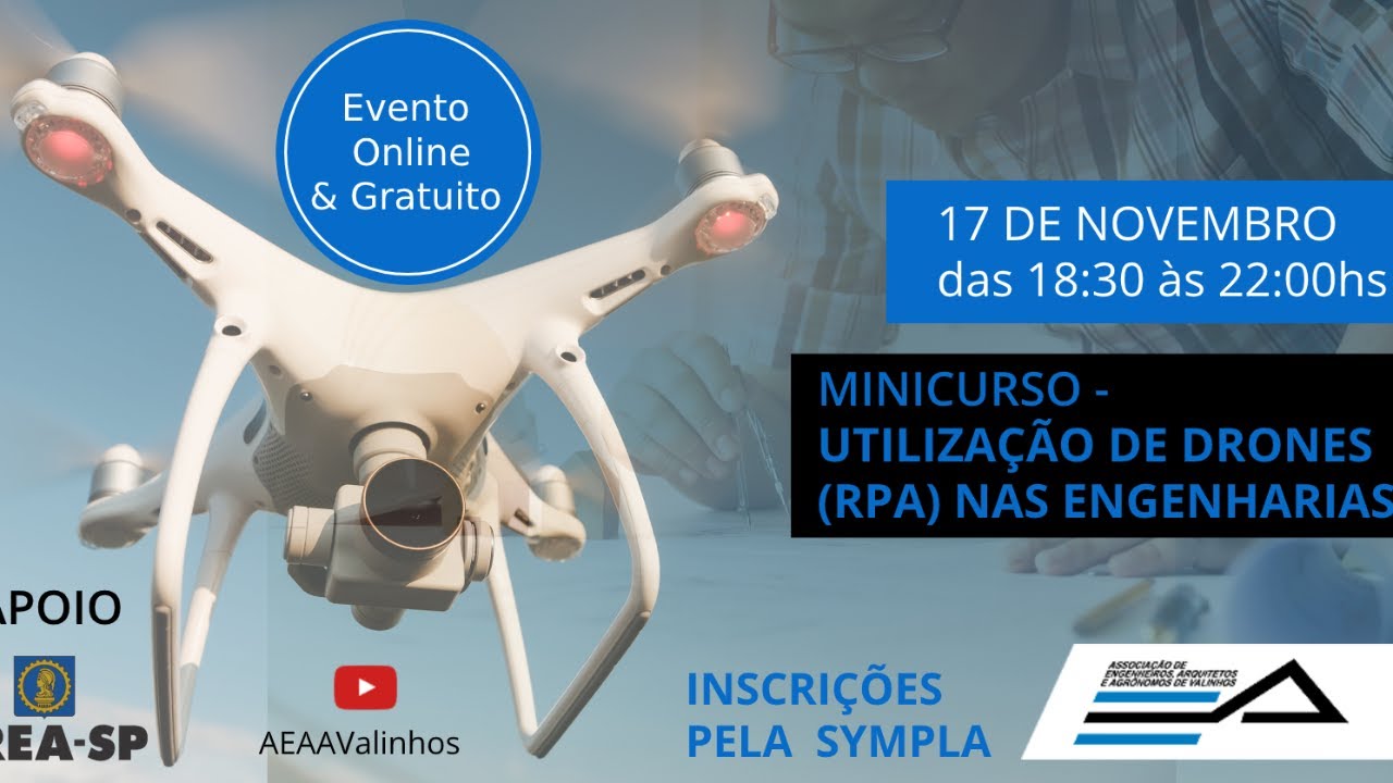 Mini Curso - Utilização de Drones (RPA) nas Engenharias - YouTube